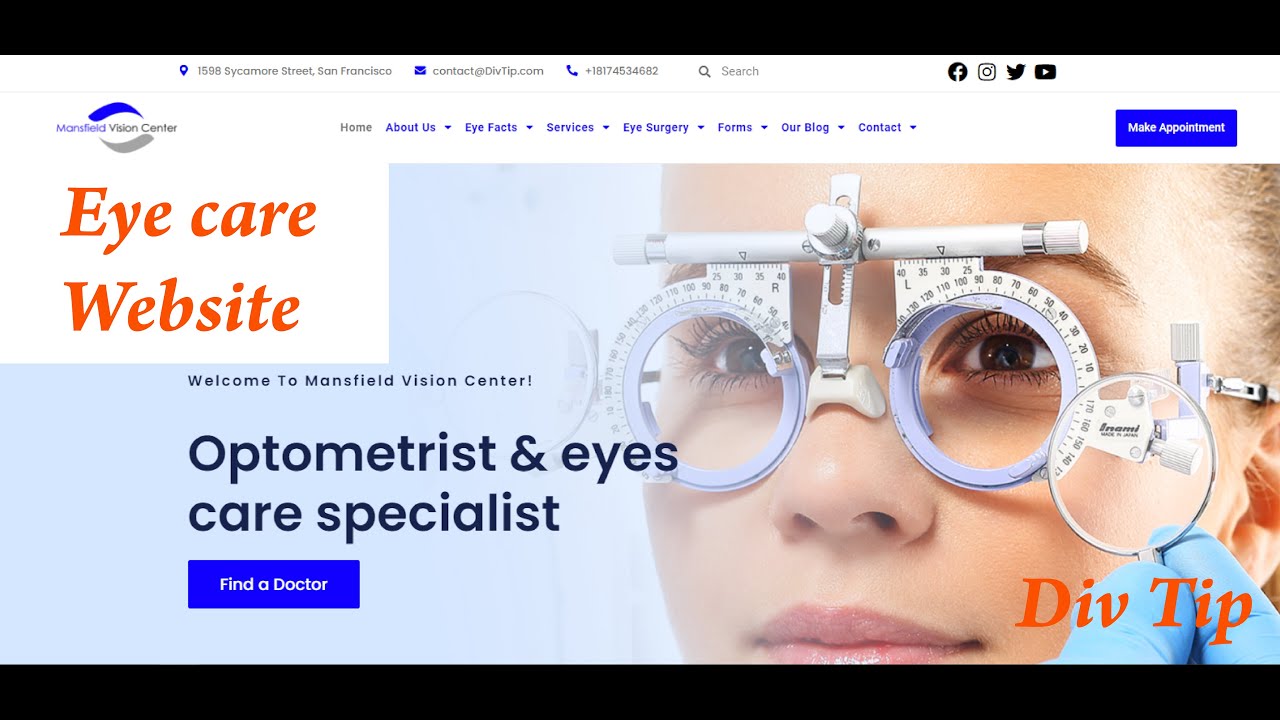 Eye care Website - YouTube