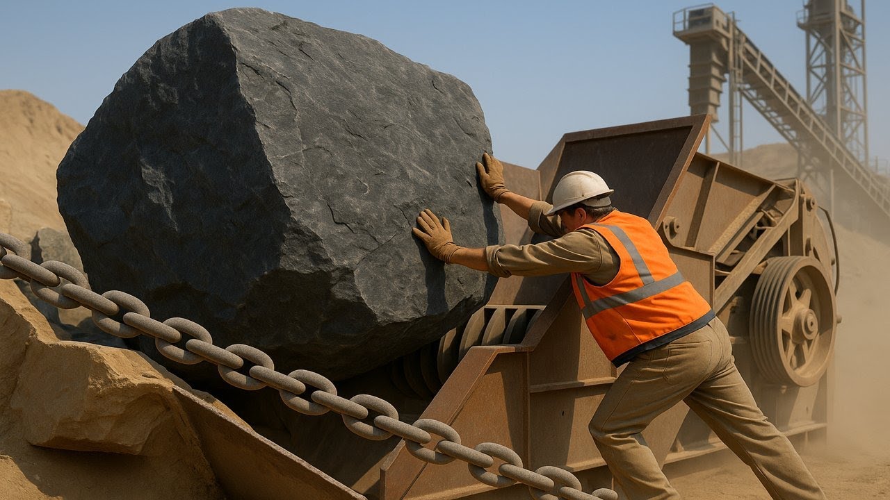 "Extreme Rock Crush Test – Crushing Anything Under Giant Stones ...