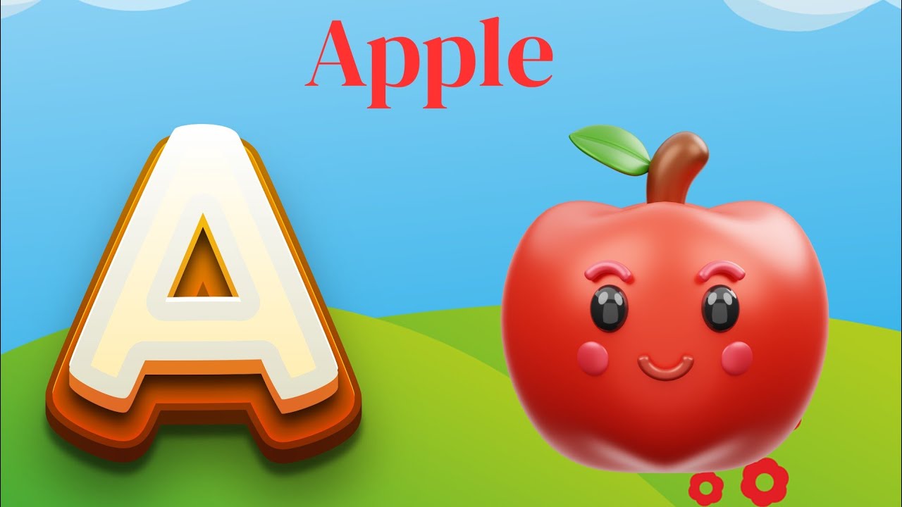 Alphabet Song 2 with TWO Words in 3D - A For Apple - ABC Alphabet Songs ...