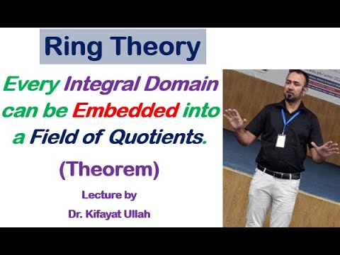 Ring Theory | Theorem (Every Integral Domain Can be Embedded into a ...