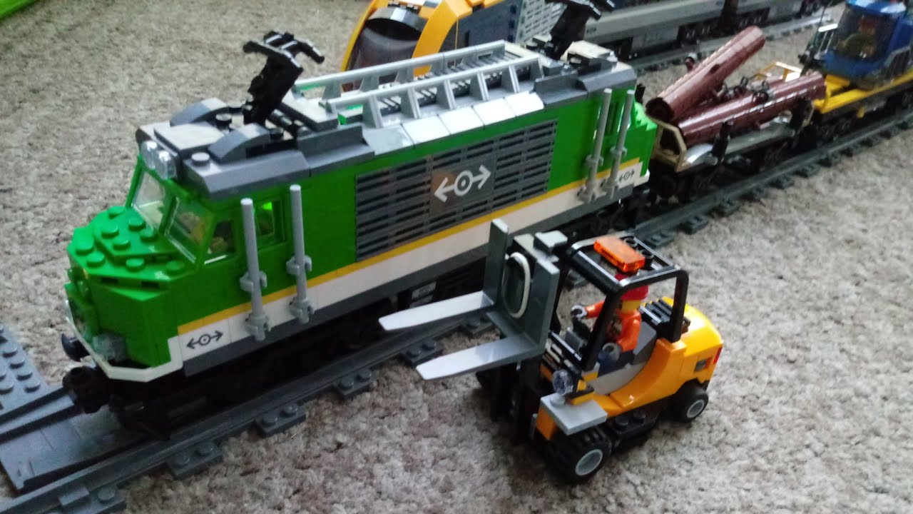 Lego City Zug Güterzug mit Güterbahnhof - Lego train - YouTube