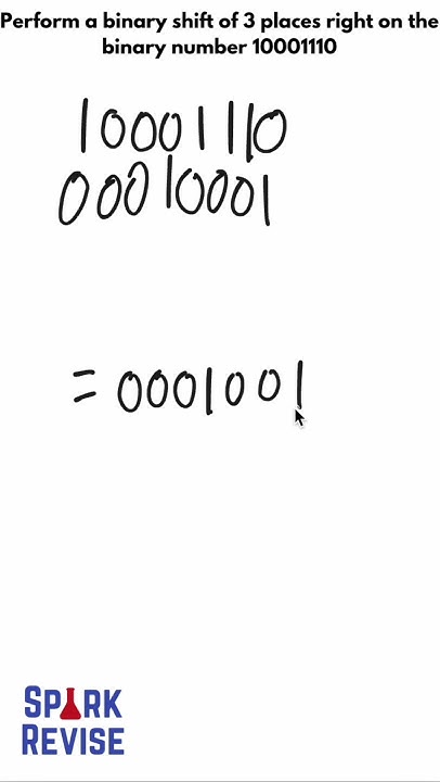 OCR GCSE Computer Science 3 Place Binary Shift - YouTube