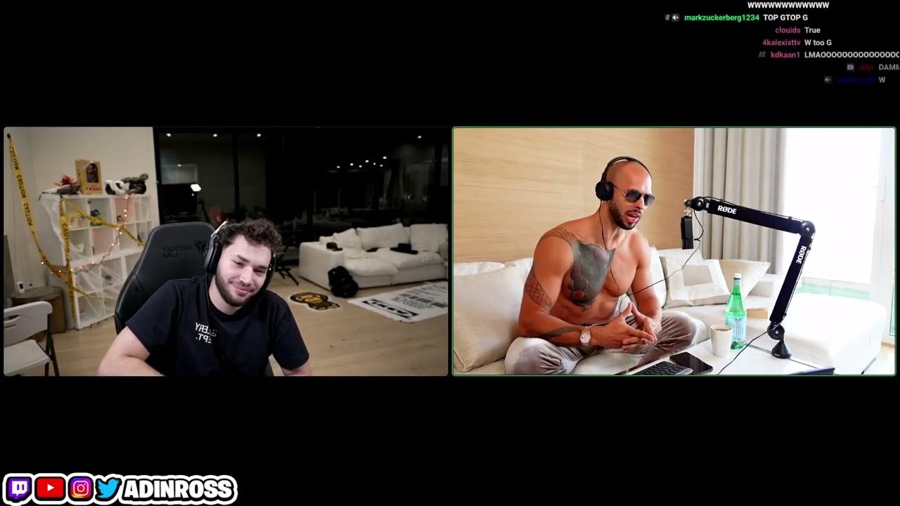 Andrew Tate is Disappointed in Adin Ross... - YouTube