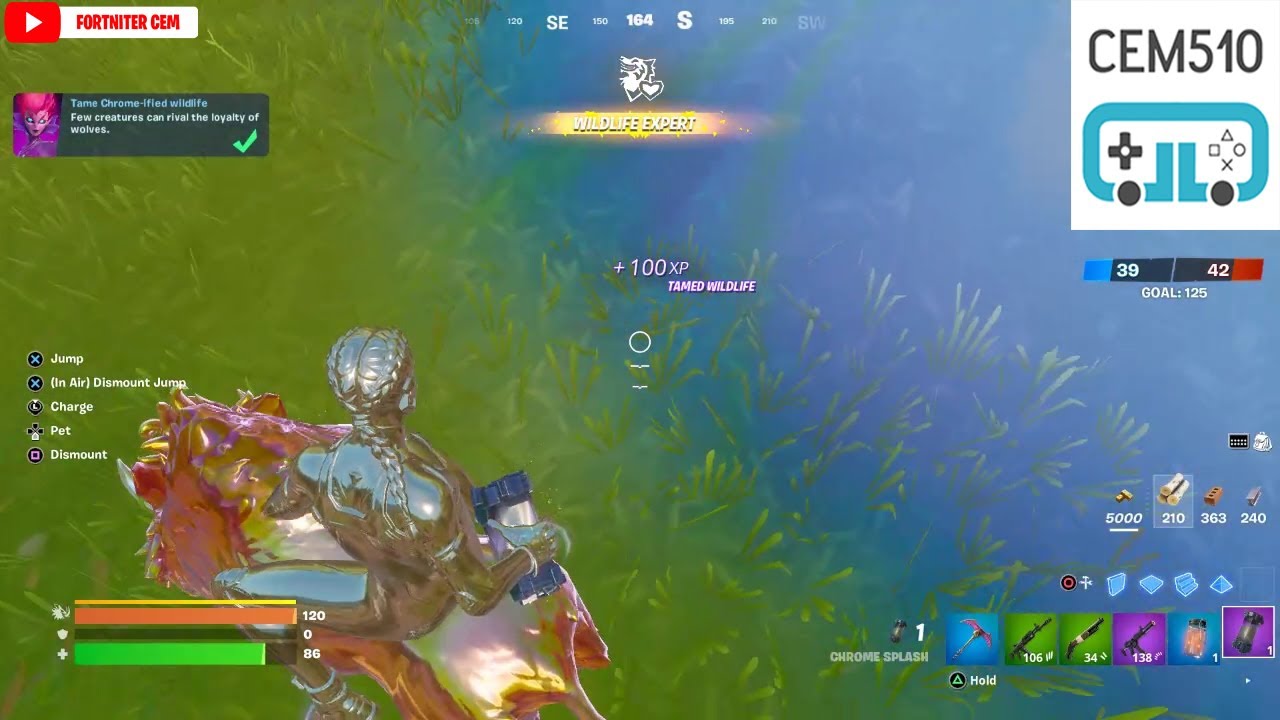 Tame Chrome-ified wildlife Fortnite The Herald Quests (Kromlanmış vahşi ...