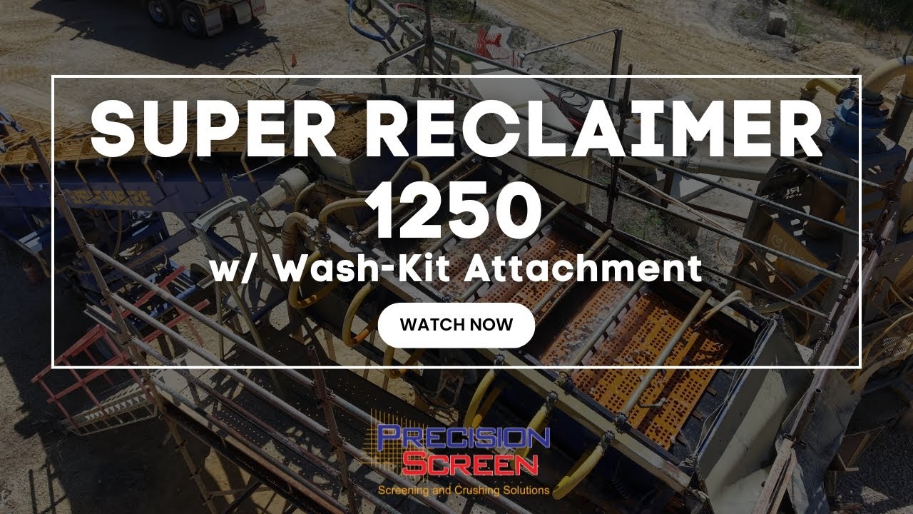 Super Reclaimer 1250 w/ Wash-Kit Attachment - Shepherd Quarries - YouTube