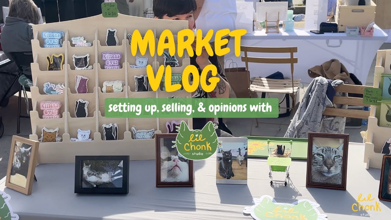 #ArtMarketVlog: outsourcing my stickers, selling at an outdoor event ...