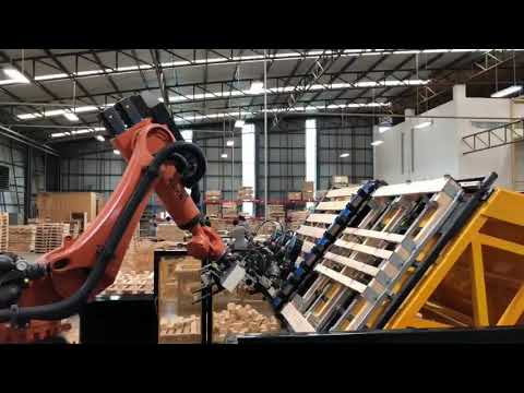 Robot Nailing Pallet Thailand - YouTube