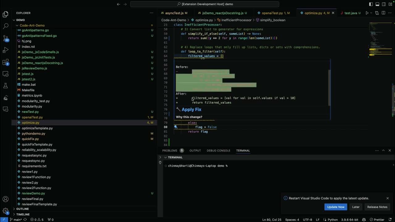 Inline suggestions - CodeAnt AI - YouTube