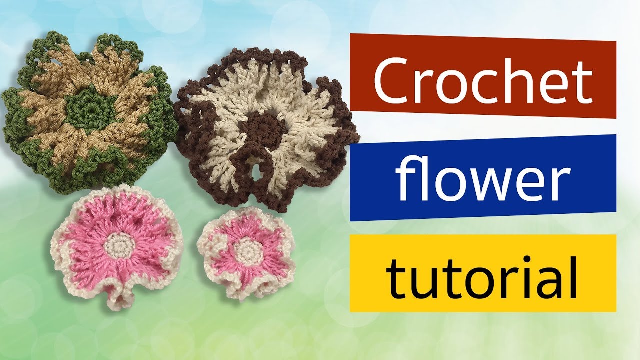 Crochet flower tutorial - YouTube