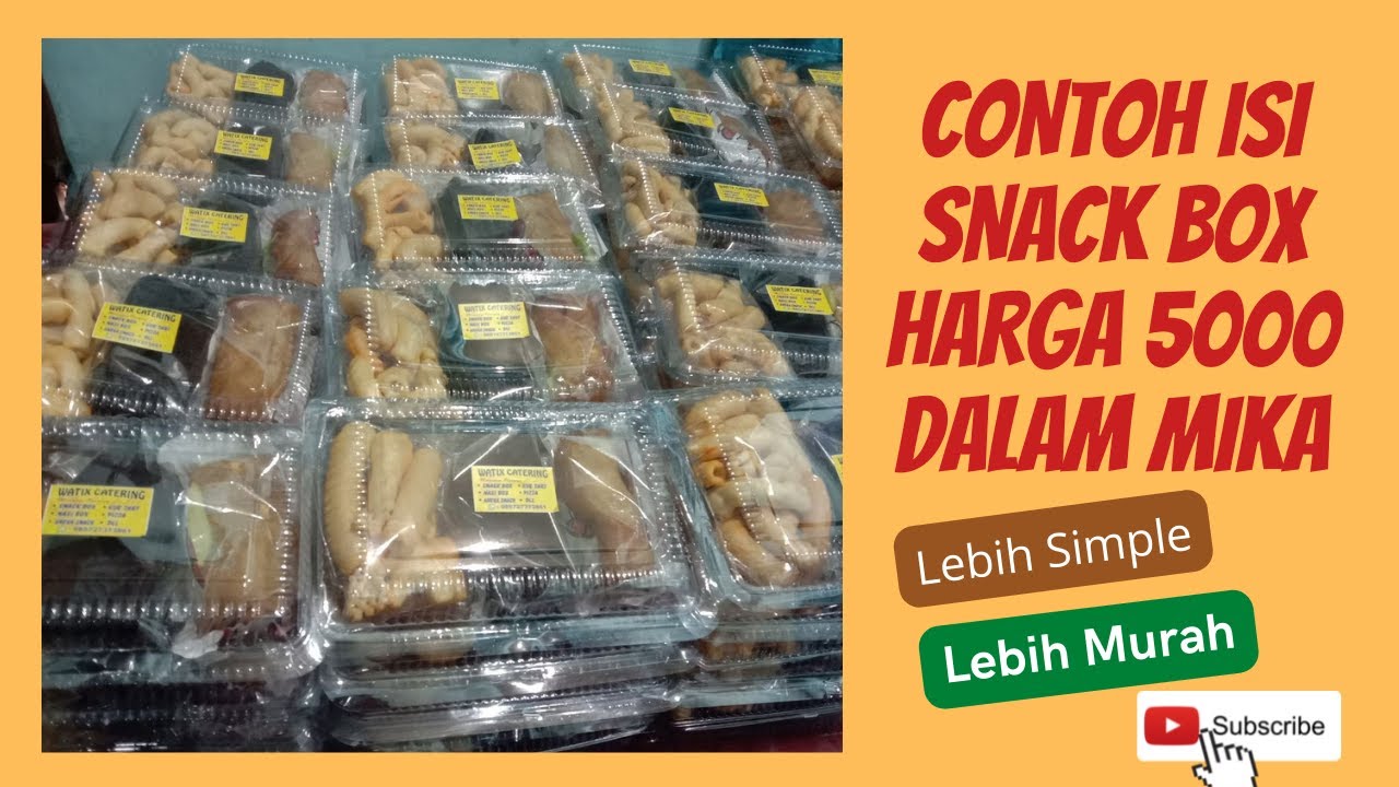Contoh Isi Snack Box Harga 5000 Dalam Mika Solo - YouTube