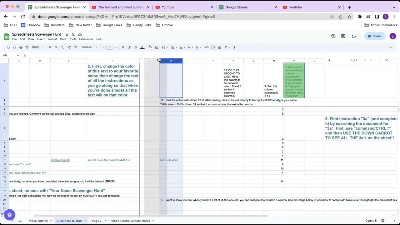 Adding A Column On Google Sheets YouTube Adding A Column On Google Sheets YouTube