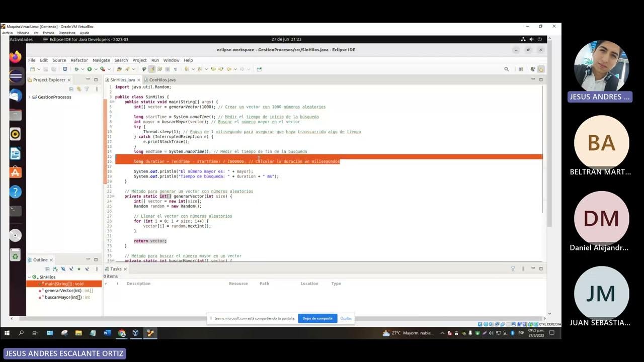 (Semana 7) Programación con hilos en java en Linux - YouTube