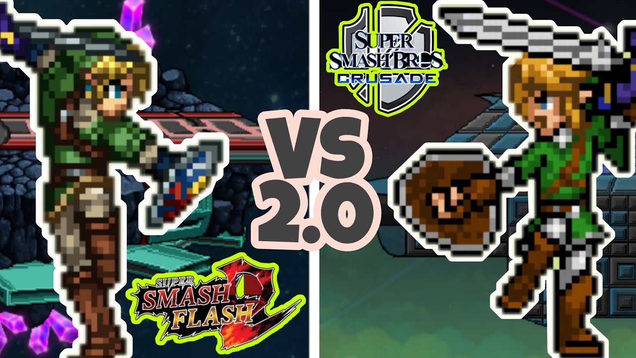 Moveset Comparacion- Link (SSF2 vs SSBC, 2.0) - YouTube