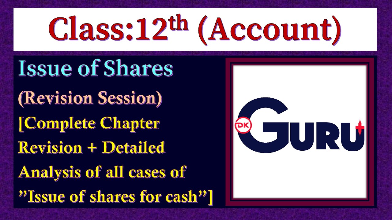Accounting for shares class 12 Part 1 | Prorata Allotment | Accounting ...