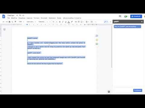 GabGPT - Fix grammar ChatGPT for Gdocs - YouTube