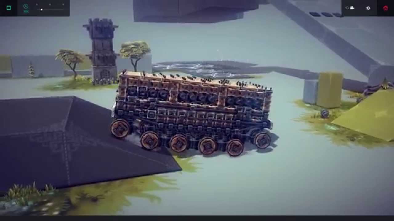 Besiege: tank with suspension - YouTube
