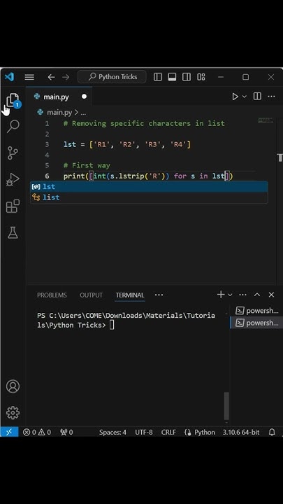 Python Removing Specific Characters In List Python Coding Pythonprogramming List Tricks