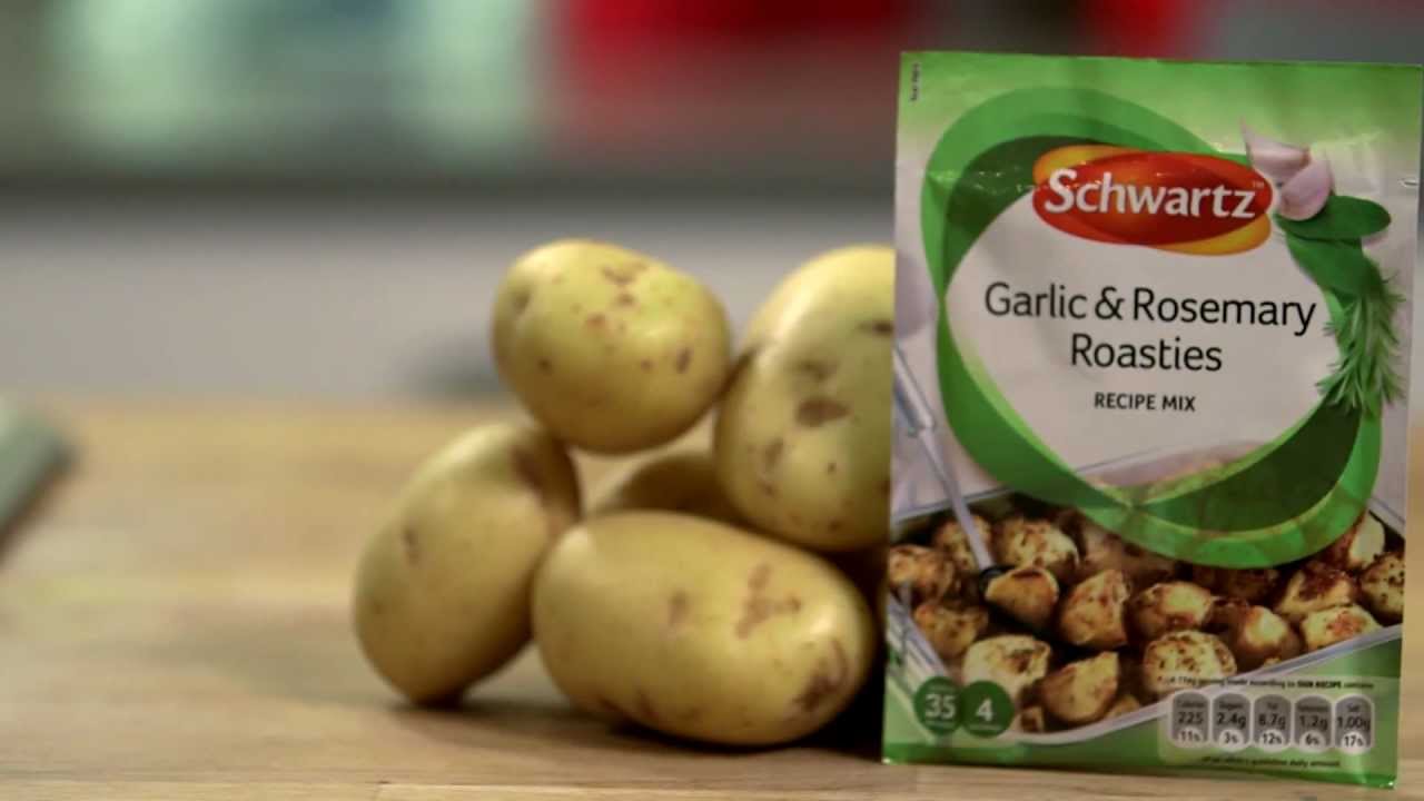 Garlic & Rosemary Roast Potatoes | A Year of Flavour | Schwartz Cooking ...