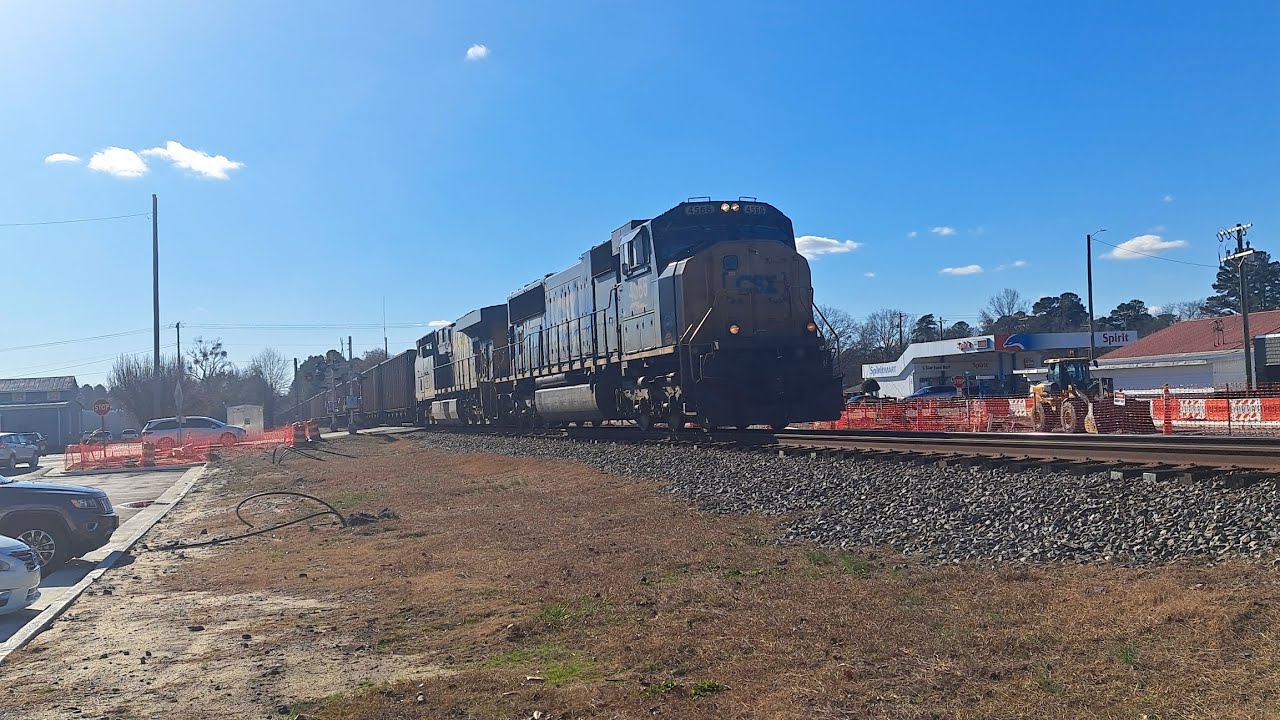 CSX # 4566 Pulls North Leading an Empty Coal Train E445-19 On The CSX A Line - Pembroke, NC ...