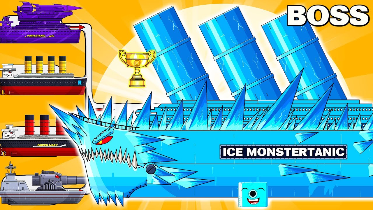 MEGA BOSS: MONSTER ICE TANIC vs MEGA TANK - Cartoons about tank/Nina ...