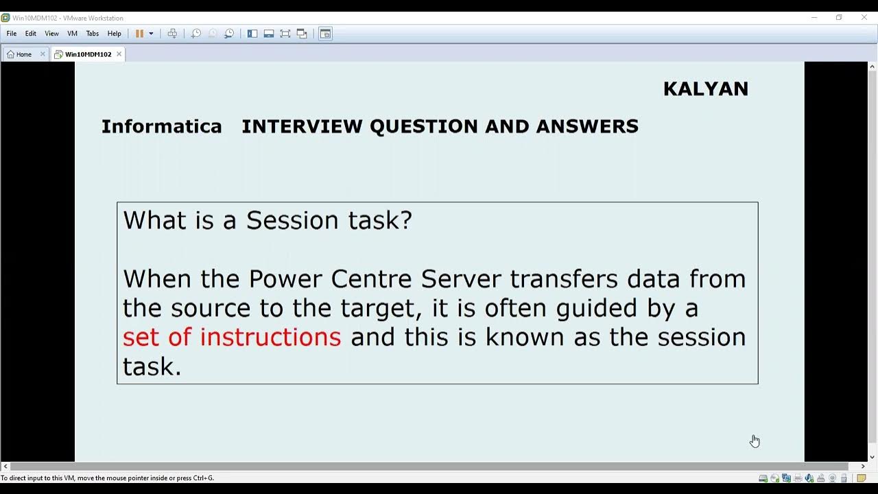 Informatica Power Center, Interview Q & A, Session Task - YouTube