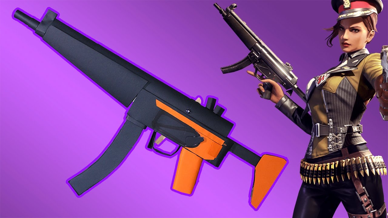 How to make PAPER GUN MP5 || Easy origami paper gun - YouTube