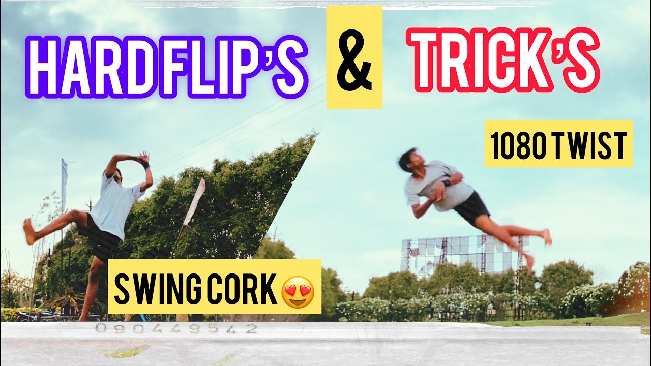 Hard flip🔥 The best Flip’s & Trick’s 🏻 Swing corkscrew/1080 twist/Indian flip’s/hyperhook ...