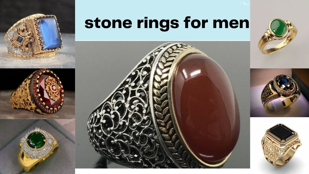 boys stone ring||stone ring design for men||men silver rings||new stone ...