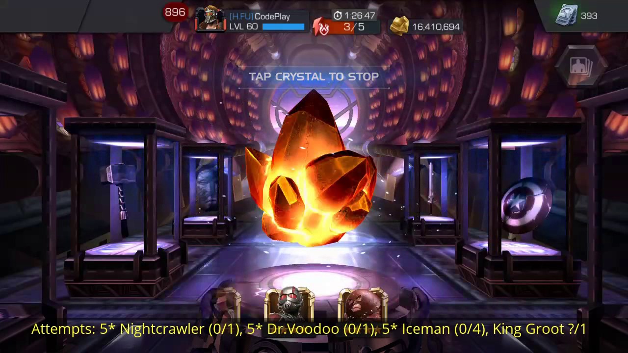 MCoC: 5* Malice Crystal Opening (King Groot) - 7th Feature Attempt ...