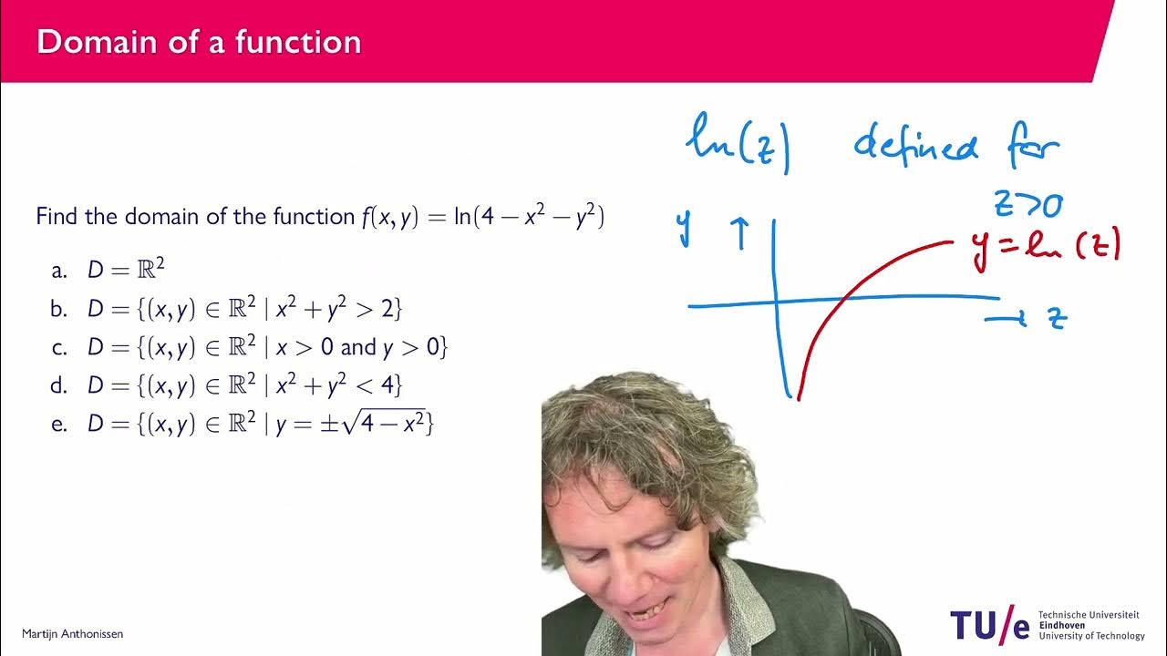 Domain of a function of two variables - YouTube