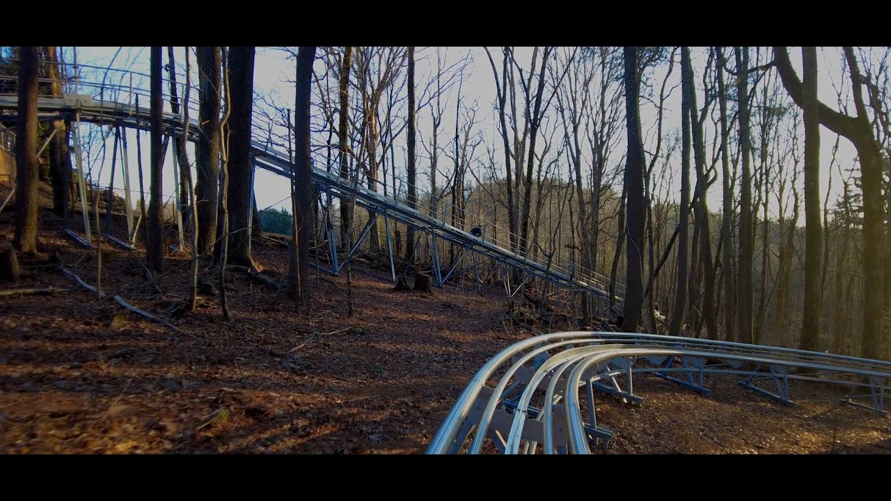 INTENSE POV Ride on a gravity mountain rollercoaster on Scaly Mountain ...
