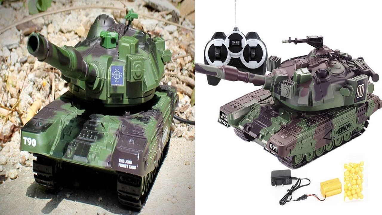 1:32 Military War RC Battle Tank Heavy Shoot Bullets - YouTube