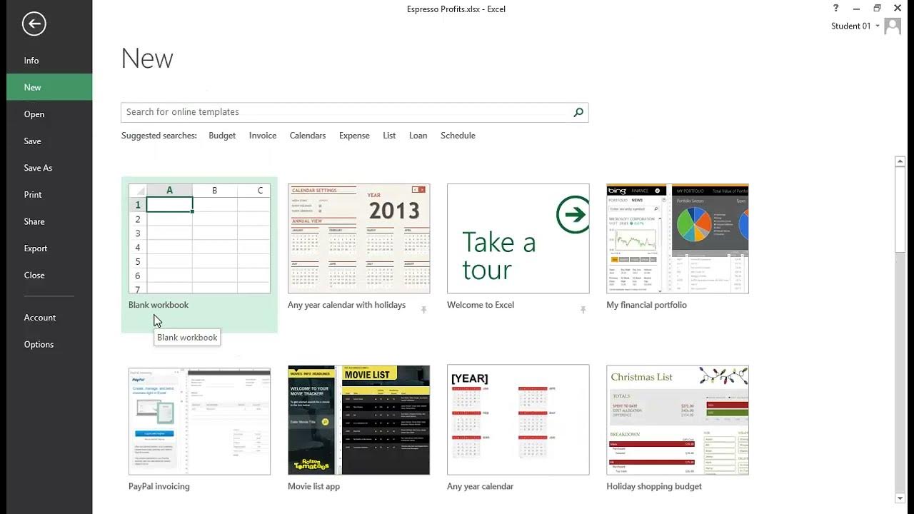 Microsoft Excel File Tab Tutorial - What Are All the Options? (Excel ...