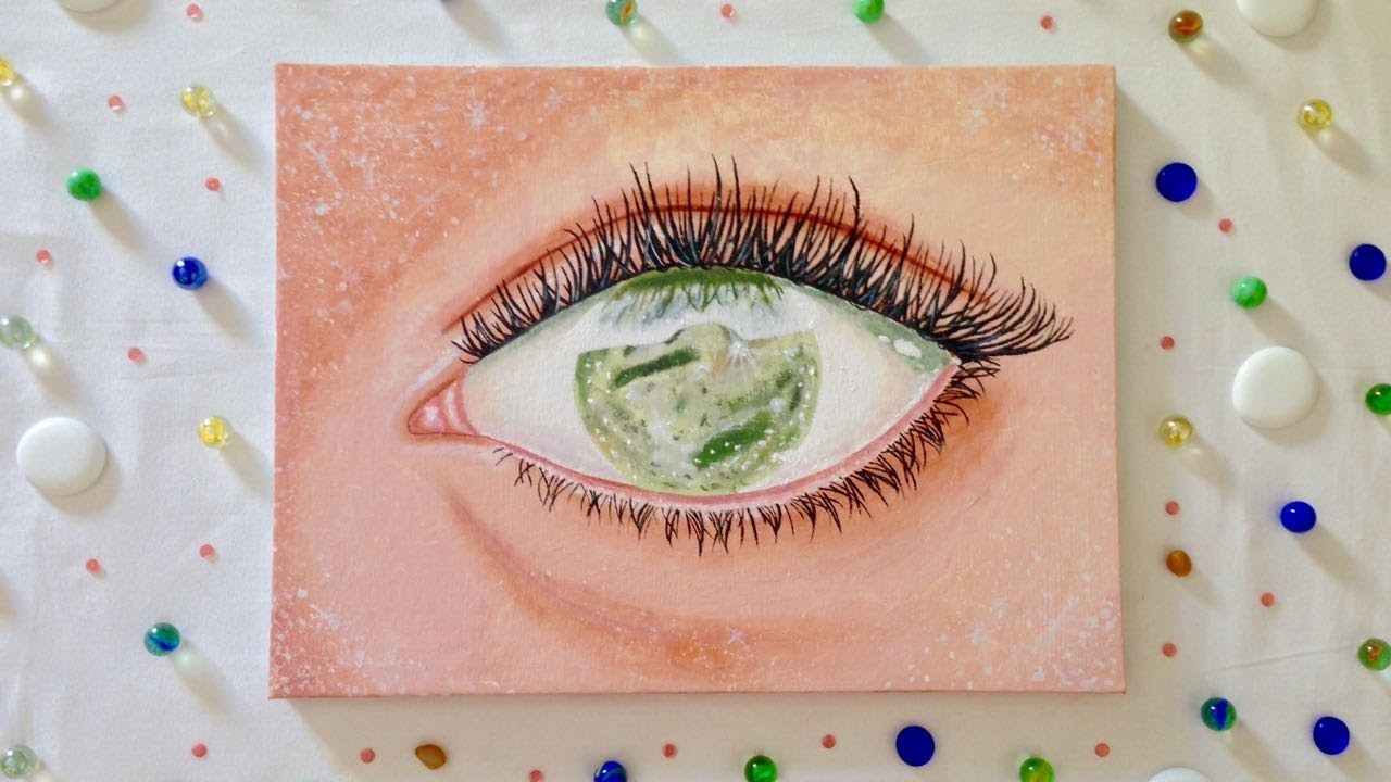 Seeing Ganymede | Eye Speed-painting | Relaxing Time-lapse Oil painting ...