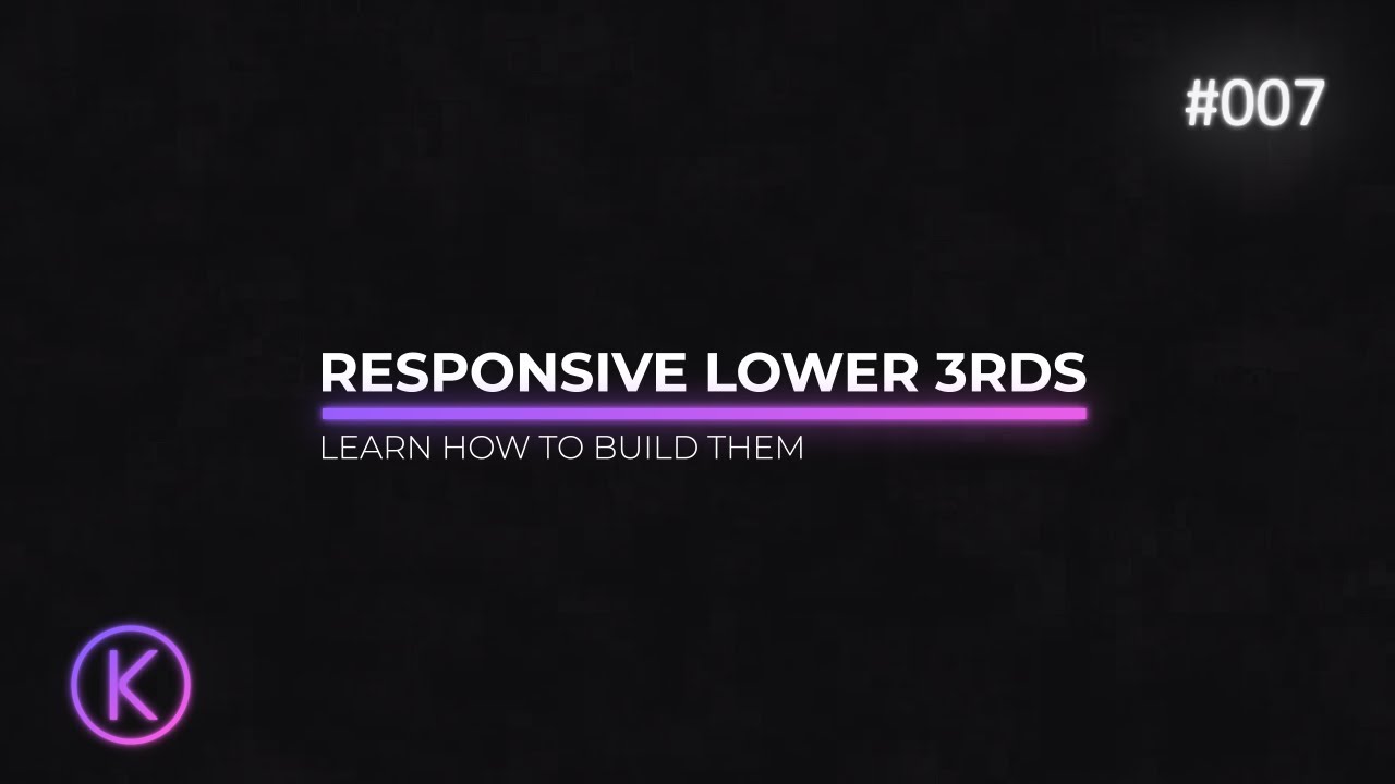 After Effects Responsive Lower 3rds Templates - Part 1 - YouTube