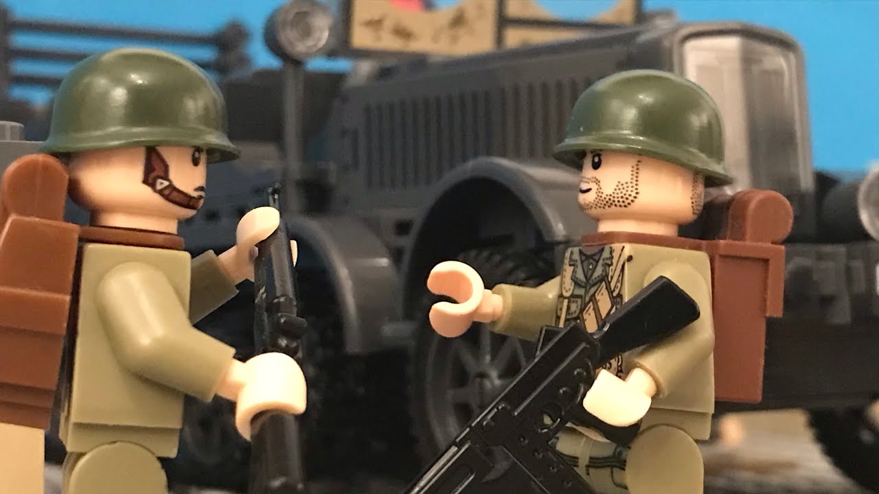 Lego Ww2 german half track attack - YouTube