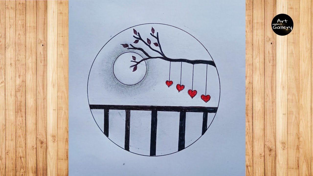 Easy circle drawing . circle drawing for beginners. pencil drawing in ...