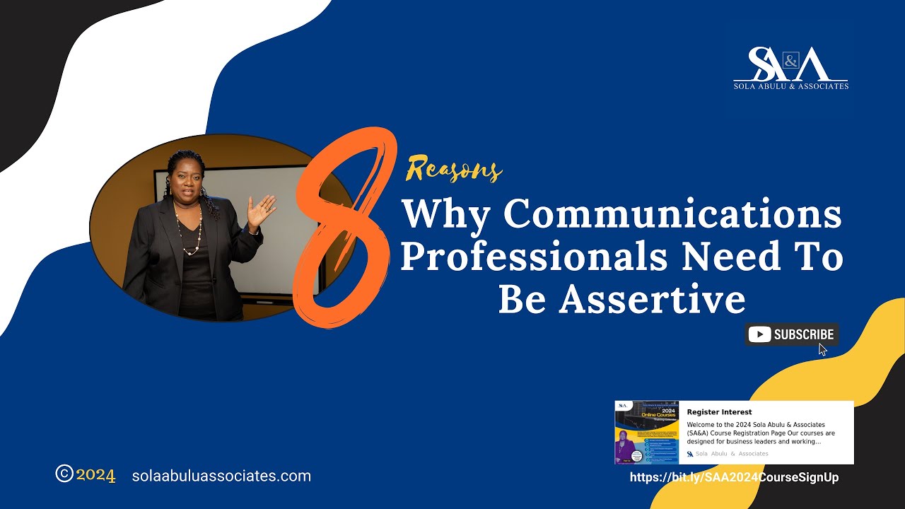 8 Reasons Why Communications Professionals Need to be Assertive - YouTube