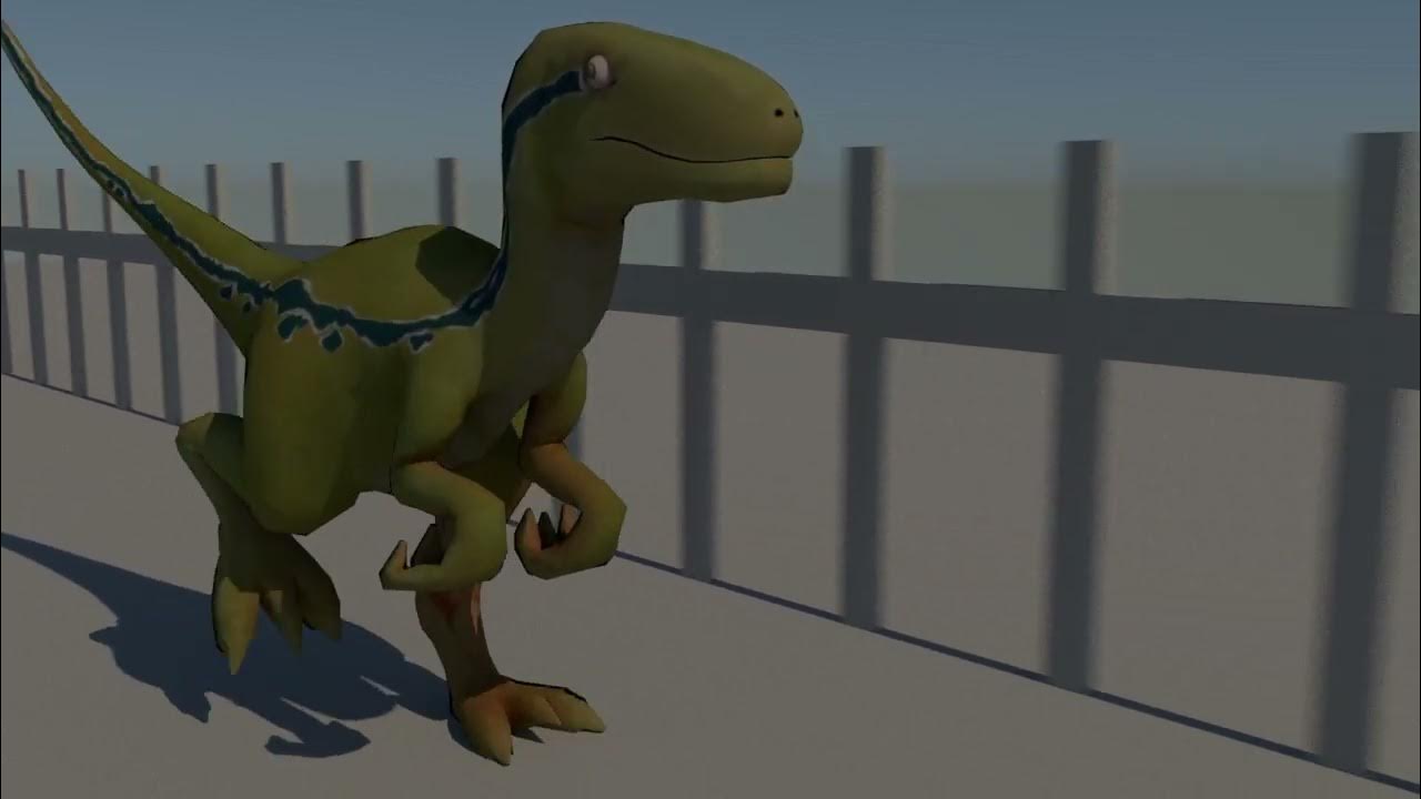 Raptor run cycle, Rigged and animated. - YouTube