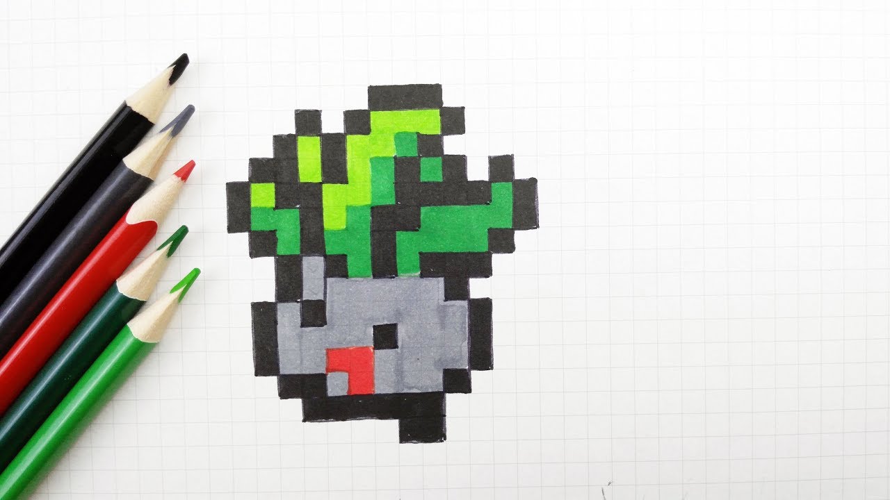 How To Draw Oddish Pokemon Pixel Art - YouTube