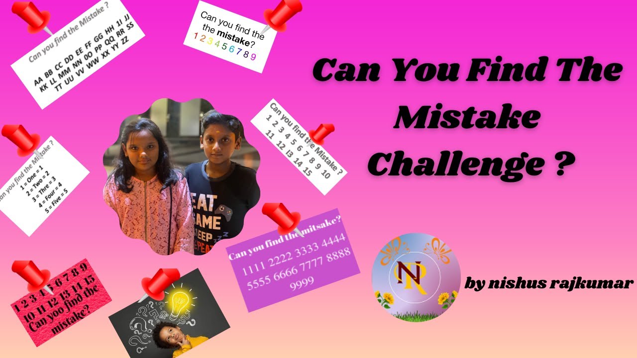 🤩 FIND THE MISTAKE CHALLENGE ️ | VISUAL 👁BRAIN SKILLS | - YouTube