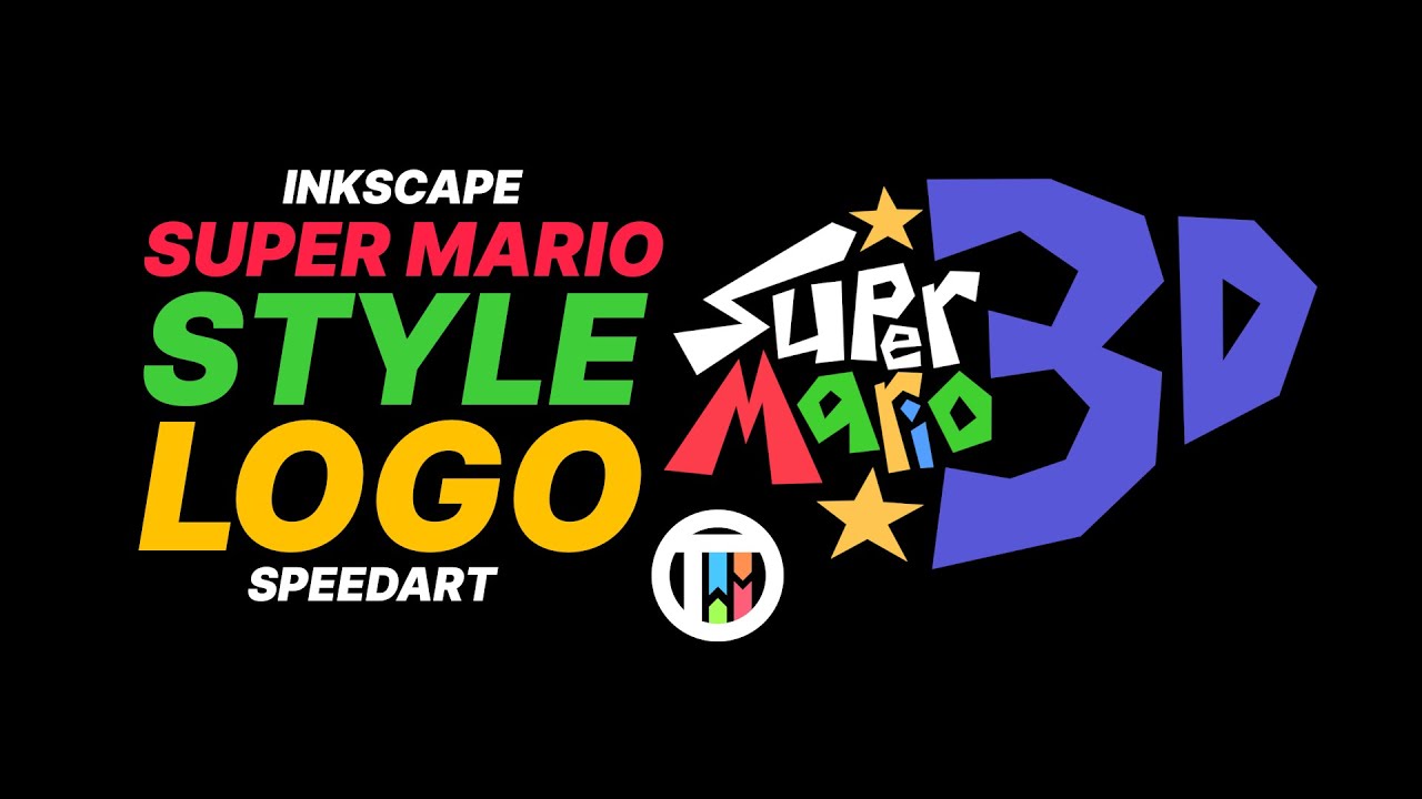 A Quick Super Mario Style Logo Speedart in Inkscape - YouTube