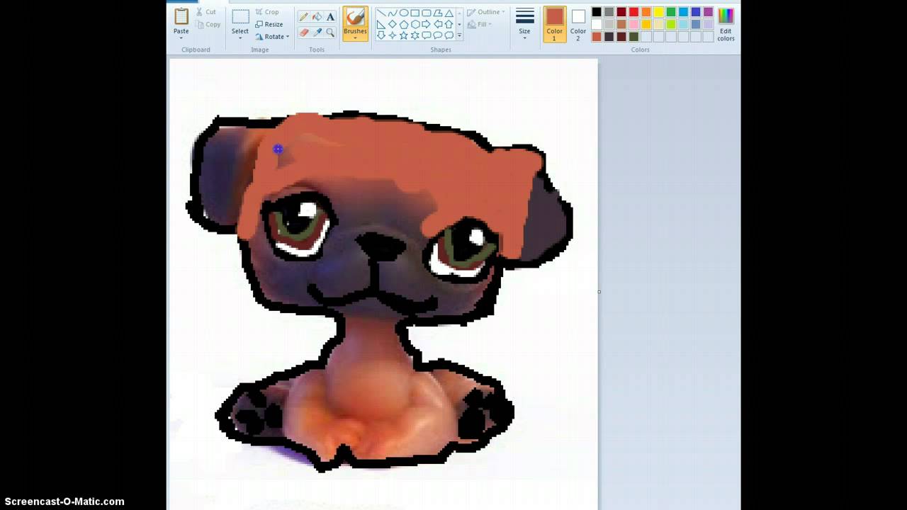 Lps Pug Speedpaint - YouTube