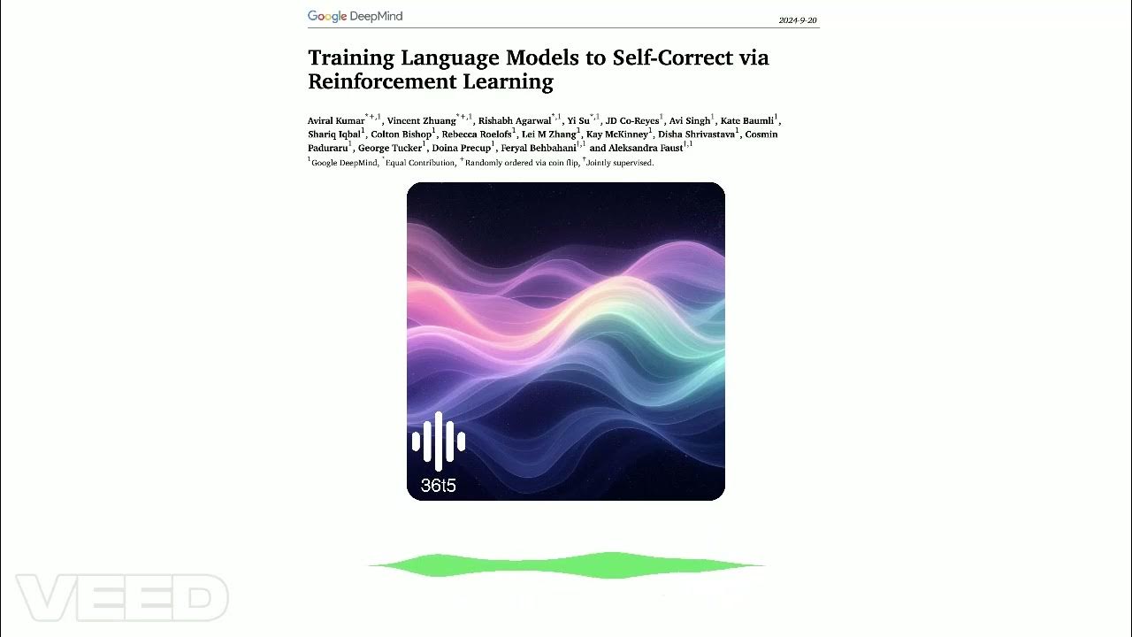 Podcast Training Language Models to Self-Correct via Reinforcement Learning - YouTube