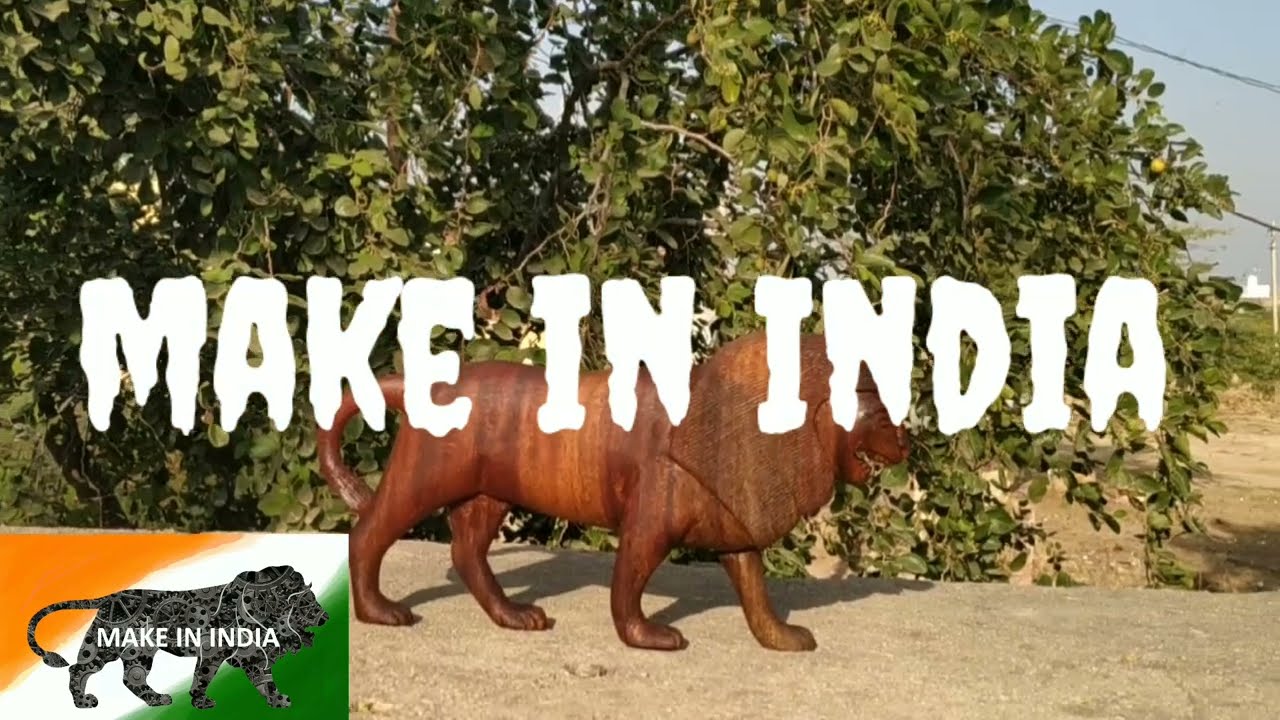 Amazing art of making lion from woodलकड़ी से शेर बनाने की अद्भुत कला ...