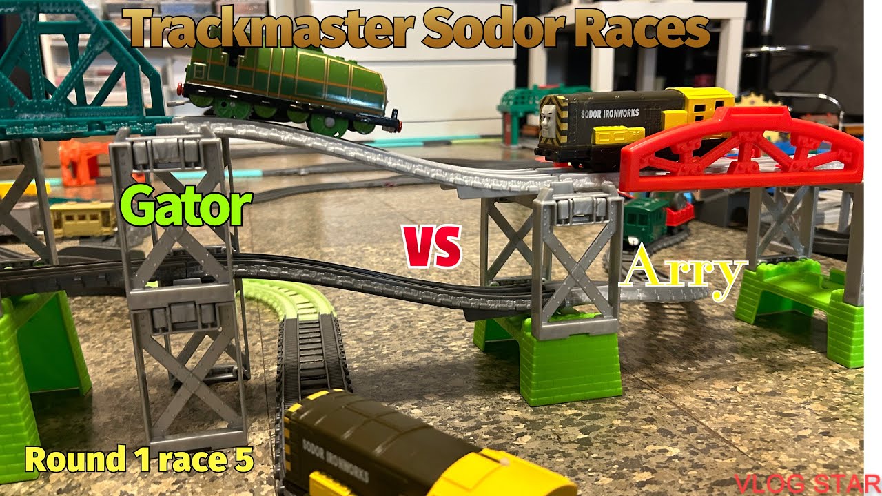 Trackmaster Sodor Races | Round 1 Race 5 | Gator vs Arry - YouTube
