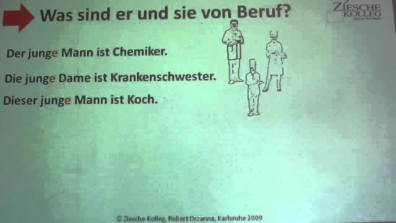 Deutsch lernen A1 - Beruf 03 - YouTube
