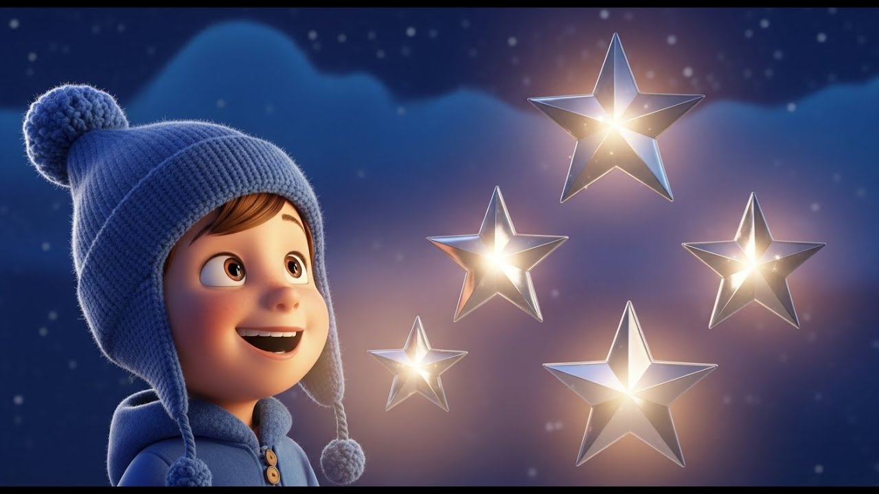 Six Little Stars Shine at Once | Fun Counting Song to Learn Numbers and ...