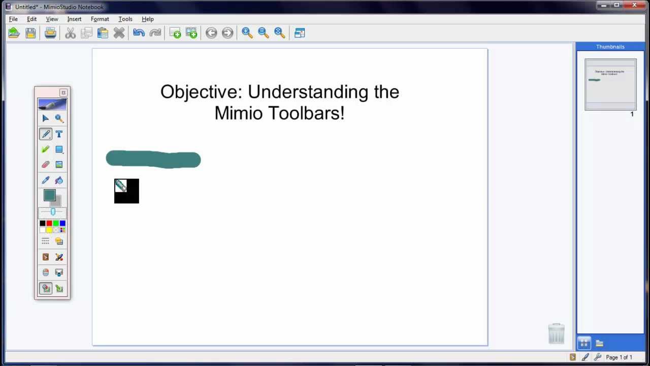Beginner: Mimio Notebook Toolbar - Part 1 - YouTube
