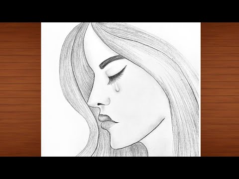Draw a Stunning ONE SIDE GIRL FACE in 8 Minutes | Pencil Sketch | How ...